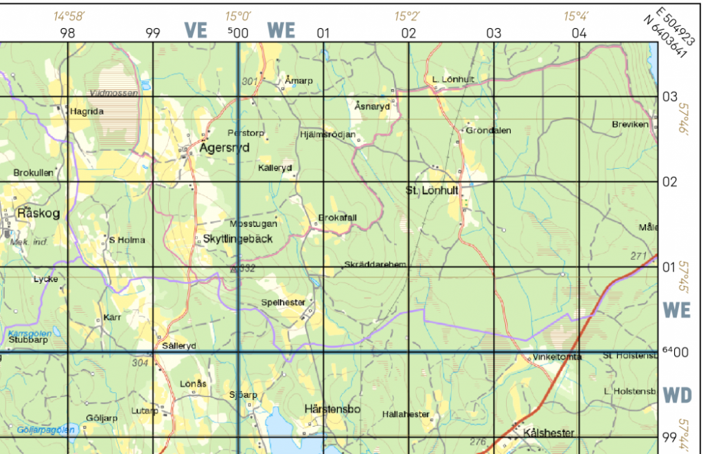 QGIS karta i militär stil – Geosupportsystem