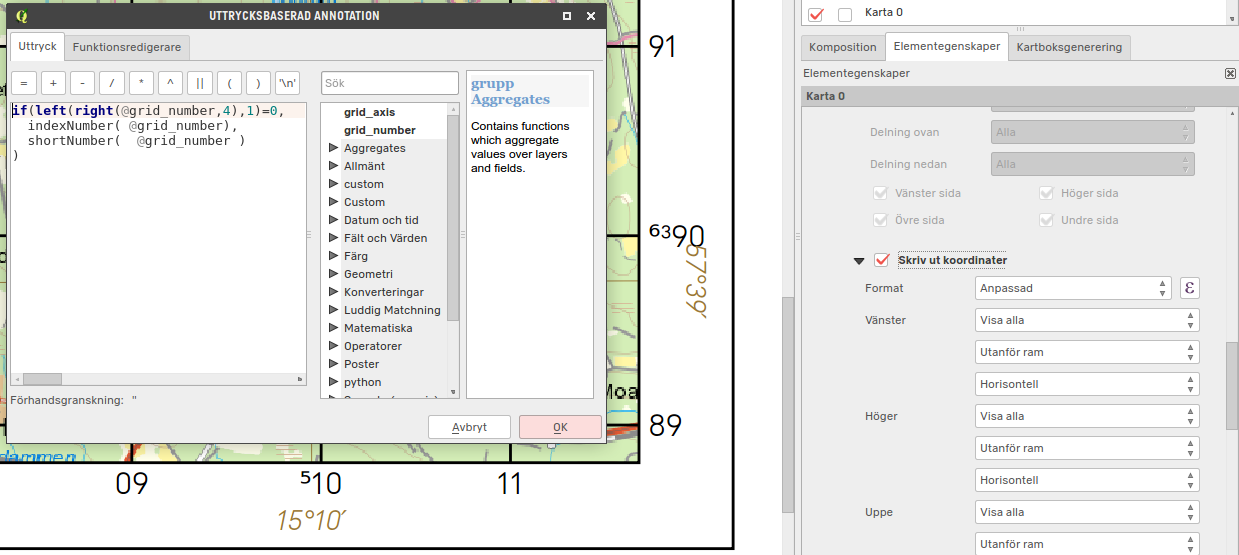 QGIS karta i militär stil – Geosupportsystem